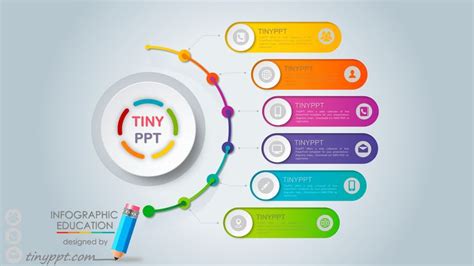 Powerpoint Timeline Slide Zigzag Opposite Colorful Arrows Banners