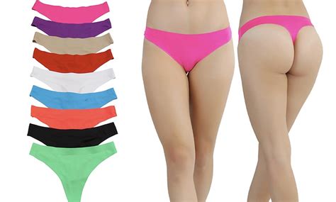 Invisible Line Thongs 6 Pk Groupon Goods