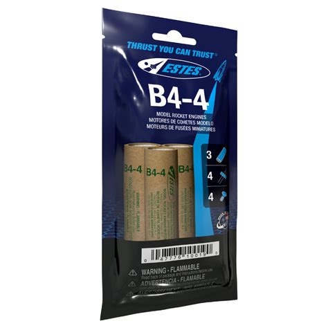 B4 4 Engines 18mm Mid Power Model Rocket Motors Estes Wholesale