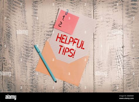 Text Sign Showing Helpful Tips Business Photo Text Advices Given To Be