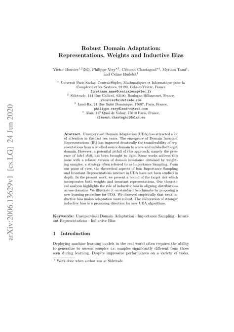 Pdf Robust Domain Adaptation Representations Weights And Inductive Bias