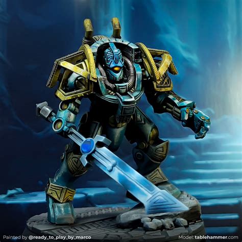 3d Printable Clockwork Ancient Space Dwarf Golem Mech By Tablehammer