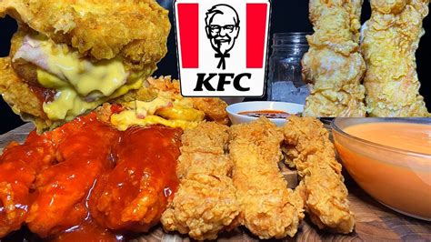 🍔kfc 징거버거 And 치킨 먹방 Kfc Hamburger And Chicken Mukbang🧀 Youtube