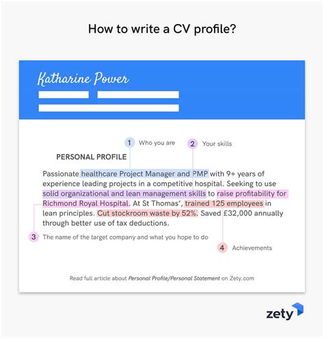 Personal Statement Personal Profile For Resume Cv Examples