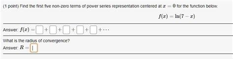 solved point find the first five non zero terms of power series