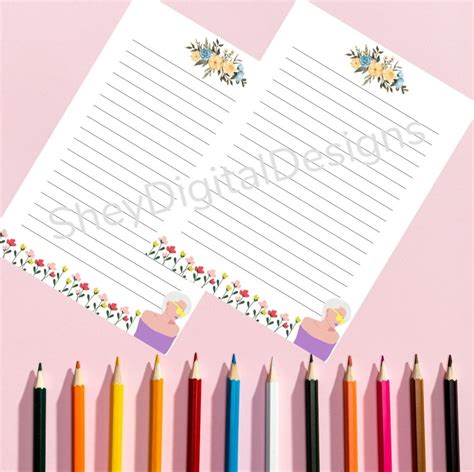 Printable Aesthetic Woman Notepad Printable Notepad Digital Notepad Aesthetic Woman Design