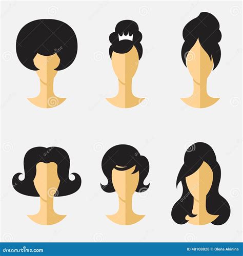 Retro Haircut Set Stock Vector Illustration Of Fashioned 48108828