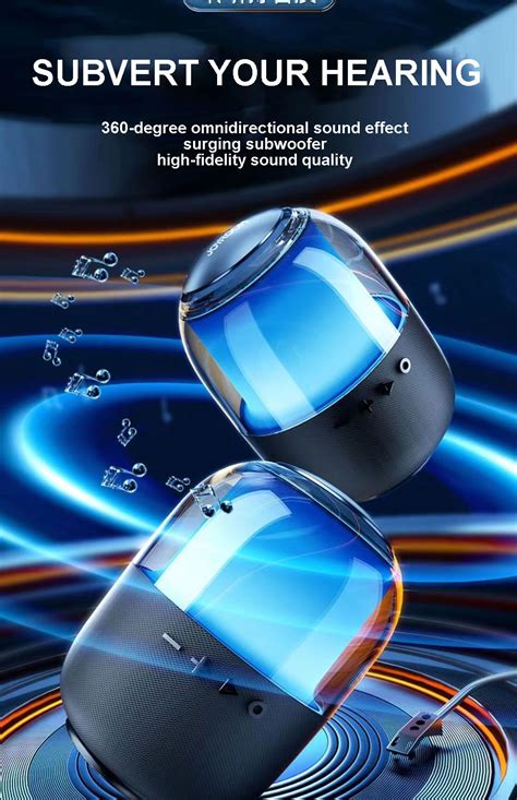 Dazzling Lights Rgb Bluetooth Speaker 5w 1500mah Battery Capacity Portable Speaker Tws Speaker