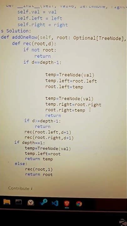 35 Days Leetcode Streak 623 Add One Row To Tree Problem Of The Day Theboomguy Youtube