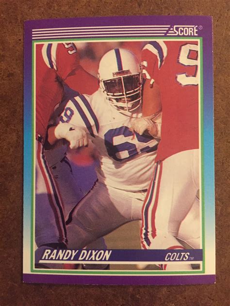 Randy Dixon 520 Score 1990 Nfl Football Trading Card Ebay