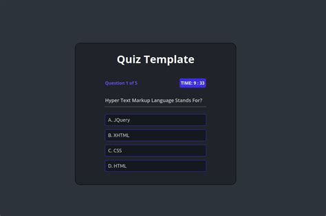 Quiz Template · Github Topics · Github