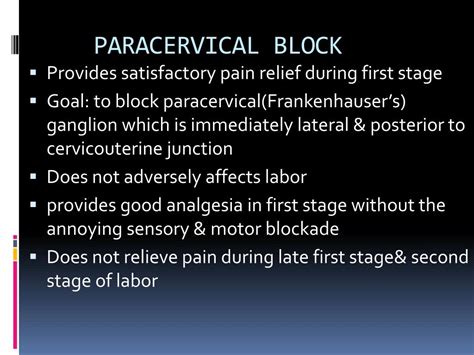 Ppt Non Neuraxial Techniques For Labor Analgesia Powerpoint Presentation Id 1897850