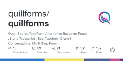 GitHub Quillforms Quillforms Open Source TypeForm Alternative Based On React JS And
