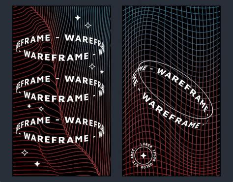 Premium Vector 3d Grid Shapes Banner Set