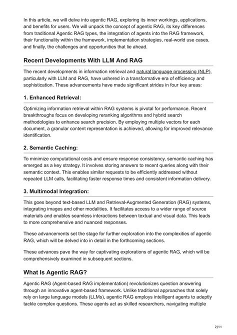 Agentic Rag What It Is Its Types Applications And Implementationpdf