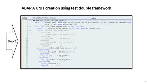 Sap Abap Central Writing Abap Unit Using Test Double Frameworkdoc