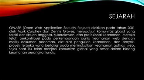 Owasp Open Web Application Security Project Ppt