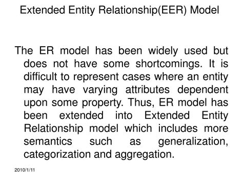 Ppt Lecture 1 On Extended Entity Relationship Model Powerpoint Presentation Id7031664