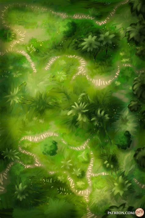 Jungle Paths Battlemap Jungle 40x60 Rfantasymaps