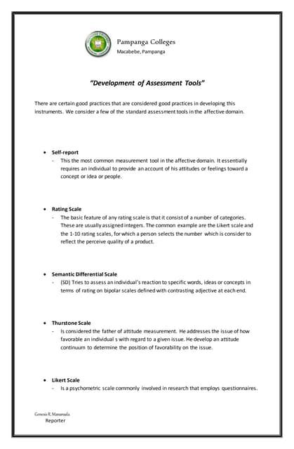 Assessment Of Attitude Pptx