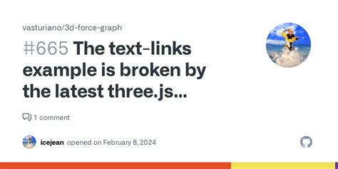 The Text Links Example Is Broken By The Latest Threejs Release R161