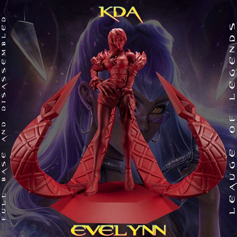 Stl File Kda Evelynn League Of Legends 🏫・model To Download And 3d