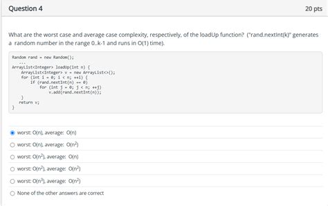 Solved What Are The Worst Case And Average Case Complexity