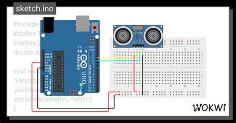 Ultrasonic Senser Wokwi ESP STM Arduino Simulator