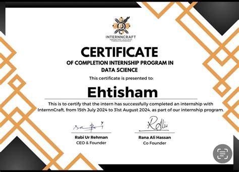 Ehtisham Pervez On Linkedin Datascience Internship Learning Growth Grateful Careerdevelopment