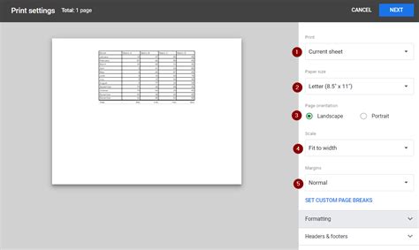 How To Print From Google Sheets In Steps Sheets For Marketers