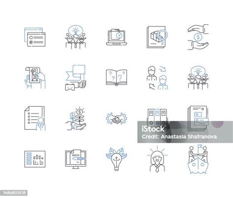 주식 수익금 라인 아이콘 컬렉션입니다 투자 금융 수입 배당금 자산 증권 자본 벡터 및 선형 그림 수익률 이익 포트폴리오 개요 기호 세트 구매에 대한 스톡 벡터 아트 및 기타