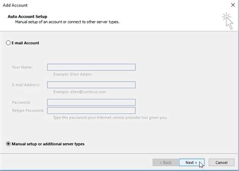 Manual Configuration Of An Email Account In Outlook Hostico