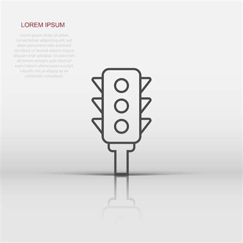 Premium Vector Semaphore Icon In Flat Style Traffic Light Vector Illustration On White