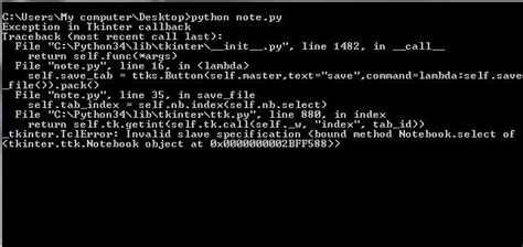 Python Tkinter Notebook Widget Stack Overflow