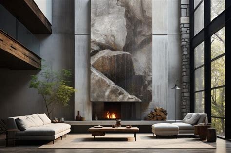 Premium Ai Image Loft Constructivism Minimalism Large Portrait Over