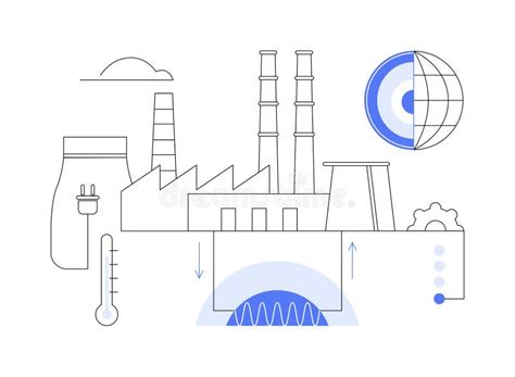 Geothermal Energy Abstract Concept Vector Illustration Stock Vector