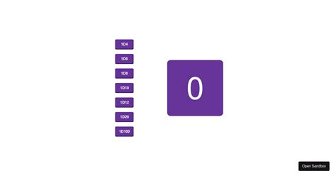 Dice Roller React Codesandbox