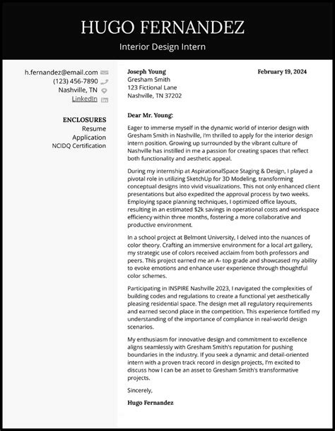 5 Interior Design Cover Letter Examples