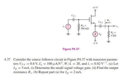 Solved 15 For The NMOS Common Source Amplifier In Figure Chegg Com