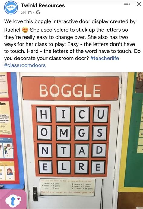 Boggle Door Display Phonics Sounds Door Displays Lettering