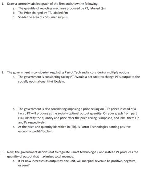 Solved Draw A Correctly Labeled Graph Of The Firm And Chegg