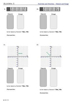 Relations And Functions Domain And Range By Phillip N Patrick TPT