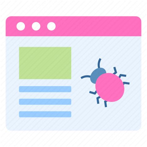 Malicious Website Webpage Bug Virus Bugging Malware Icon Download On Iconfinder
