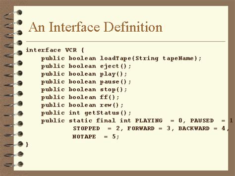 An Interface Definition
