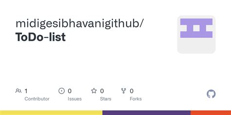 Github Midigesibhavanigithub Todo List