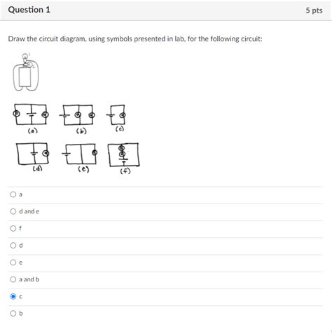 Solved Question 1 5 Pts Draw The Circuit Diagram Using Chegg Com