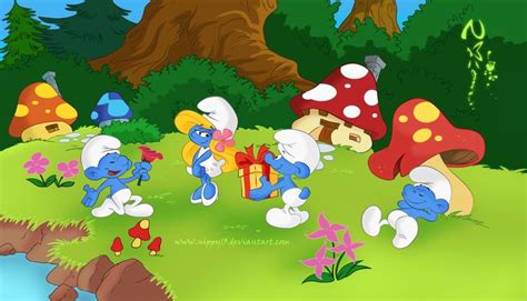 The World Of Smurfs By Pino Ieno ©2012 Smurfs Old School Cartoons