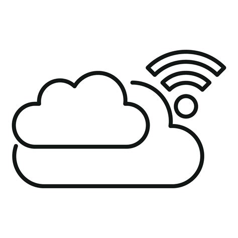 Data Cloud Internet Icon Outline Vector Information Tech 36588695 Vector Art At Vecteezy