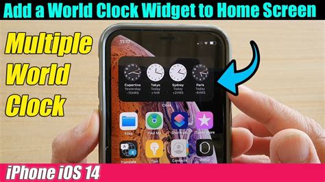 IPhone IOS How To Add A World Clock Widget To Home Screen YouTube