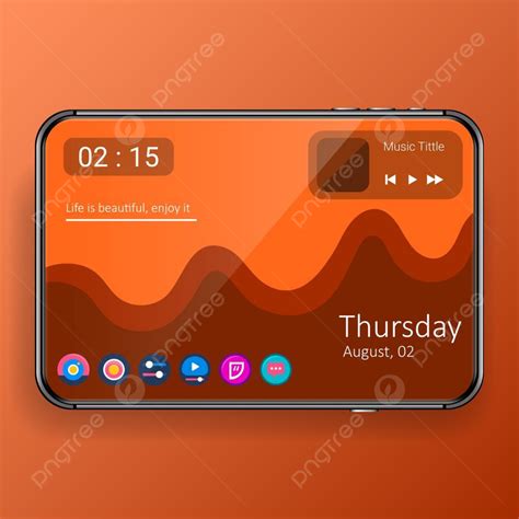 Gambar Antara Muka Pengguna Menu Aplikasi Mudah Alih Oren Telefon Tablet Realistik Digital Gambar Antara Muka Pengguna Menu Aplikasi Mudah Alih Oren Telefon Tablet Realistik Digital
